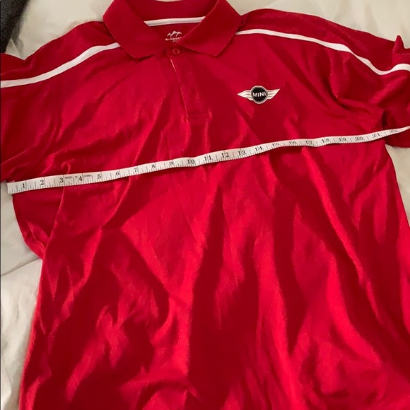 Mini Cooper | Shirts | Mini Car Brand Logo Red Performance Collar Shirt ...